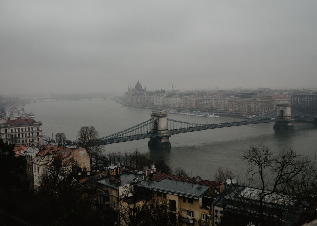 'Budapest Landscape' Poster, picture, metal print, paint by Iza Pałyska ...
