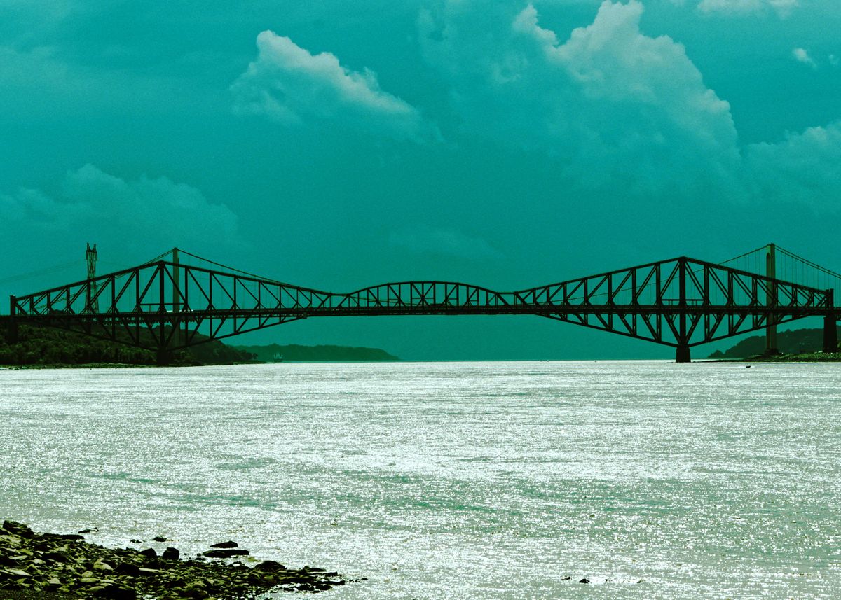 'Quebec bridge' Poster, picture, metal print, paint by Daniel Gaudin ...