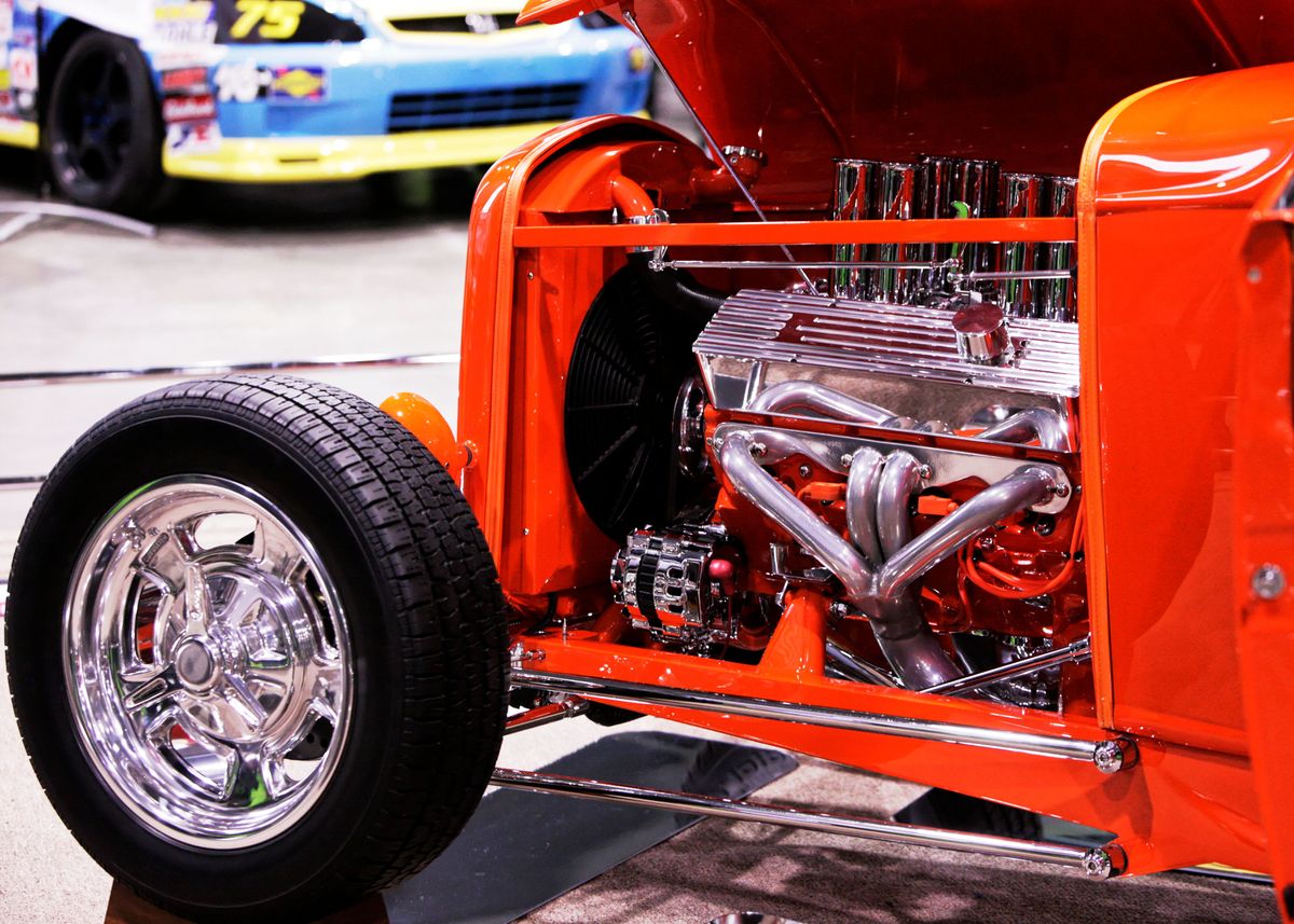 'Hot rod' Poster, picture, metal print, paint by Daniel Gaudin | Displate