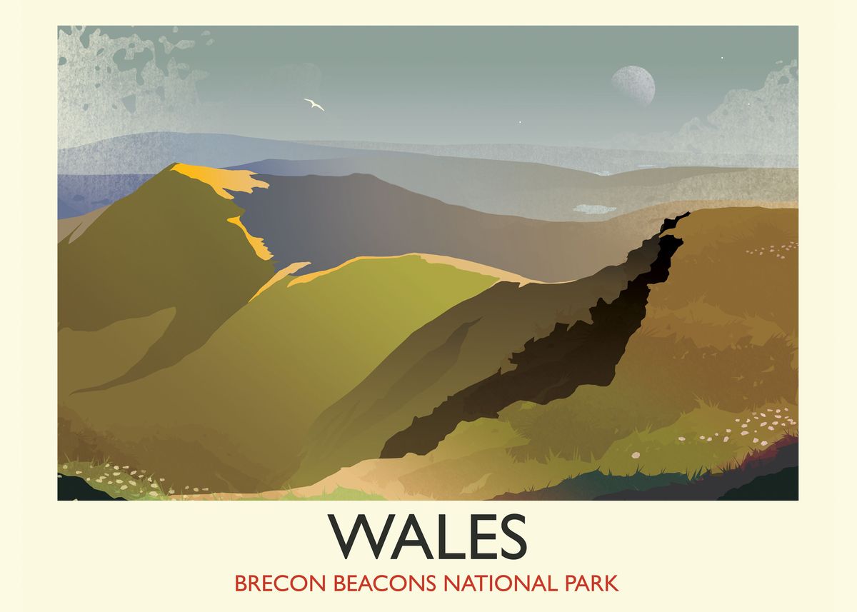'Wales' Poster by Rick Smith Illustration | Displate