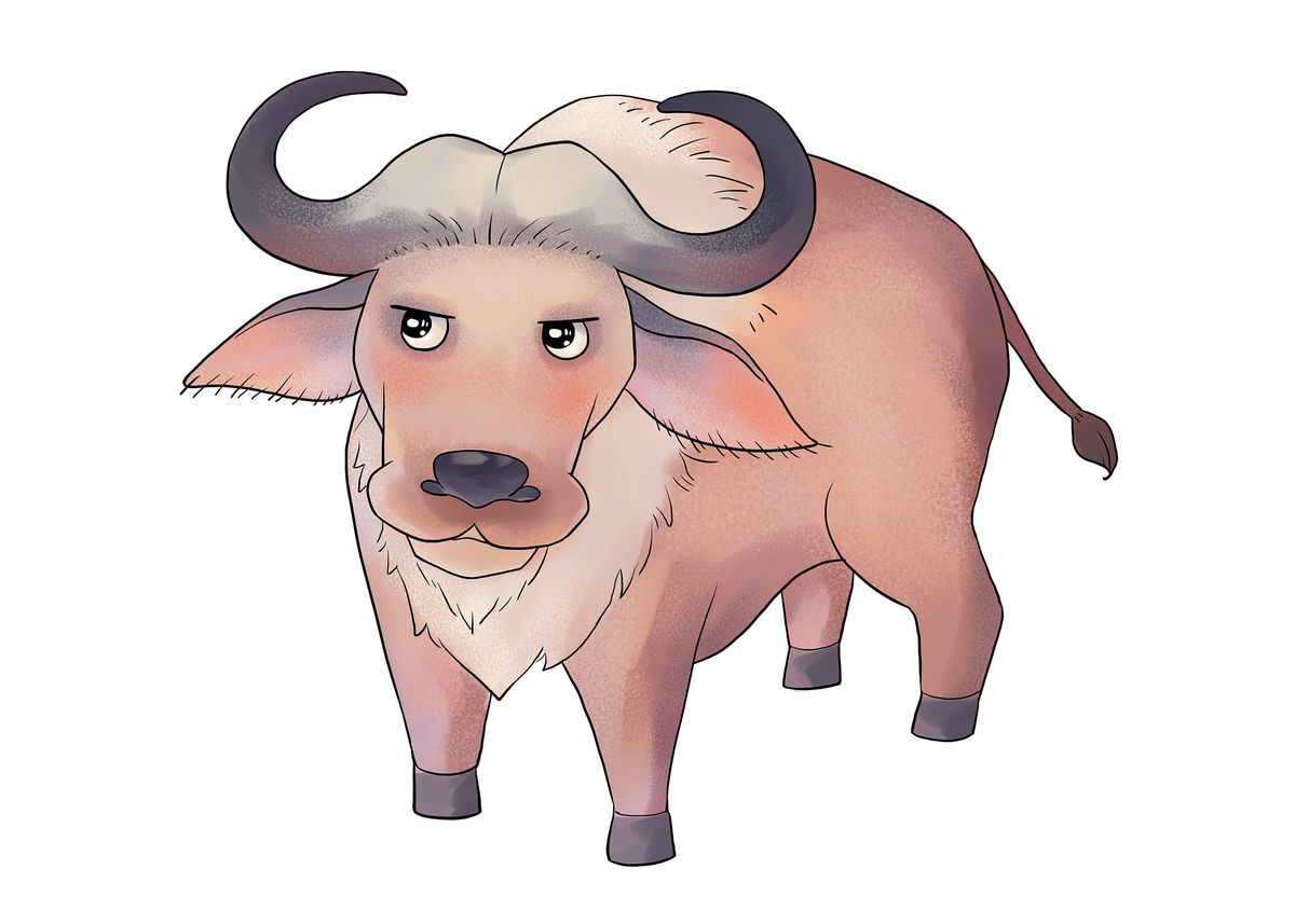 'Cape Buffalo' Poster by Silver Oak Design | Displate