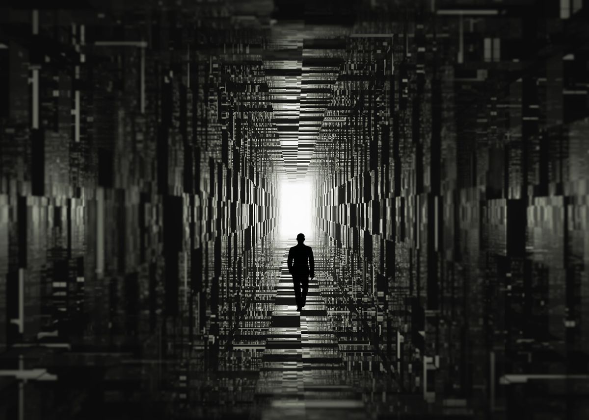 'abstract man' Poster, picture, metal print, paint by luigi diamanti ...