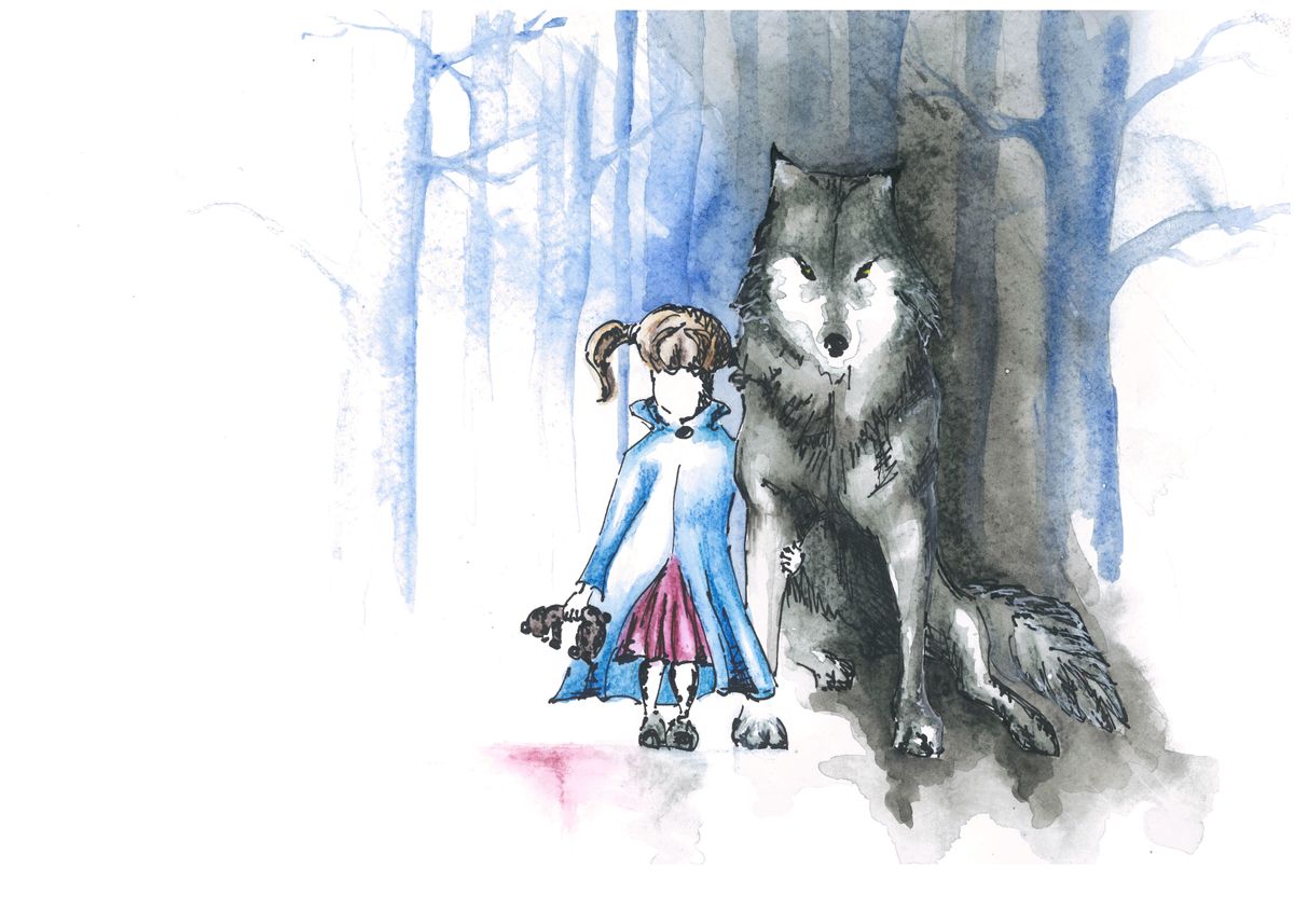 'Little girl with wolf' Poster, picture, metal print, paint by Anna ...