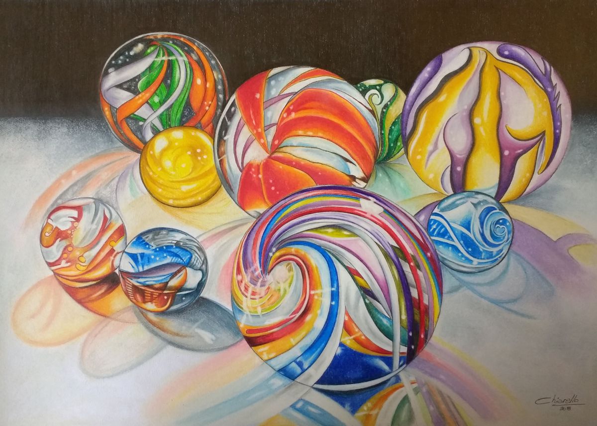 'Canicas' Poster, picture, metal print, paint by Nicky AutoArt | Displate