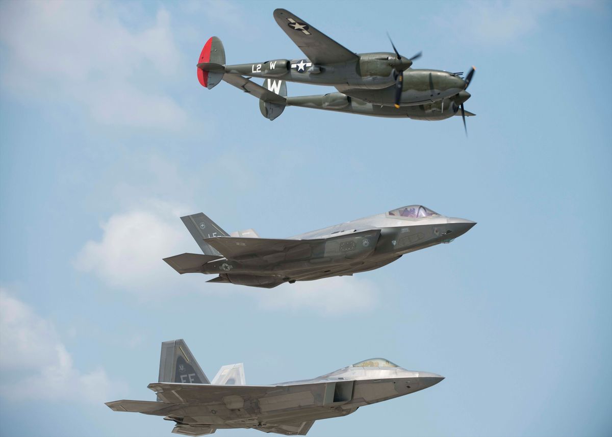 'Aircraft Generations' Poster, picture, metal print, paint by ...