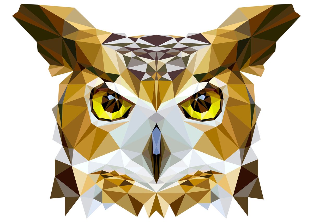 'pollygon owl' Poster by Ancello :) | Displate