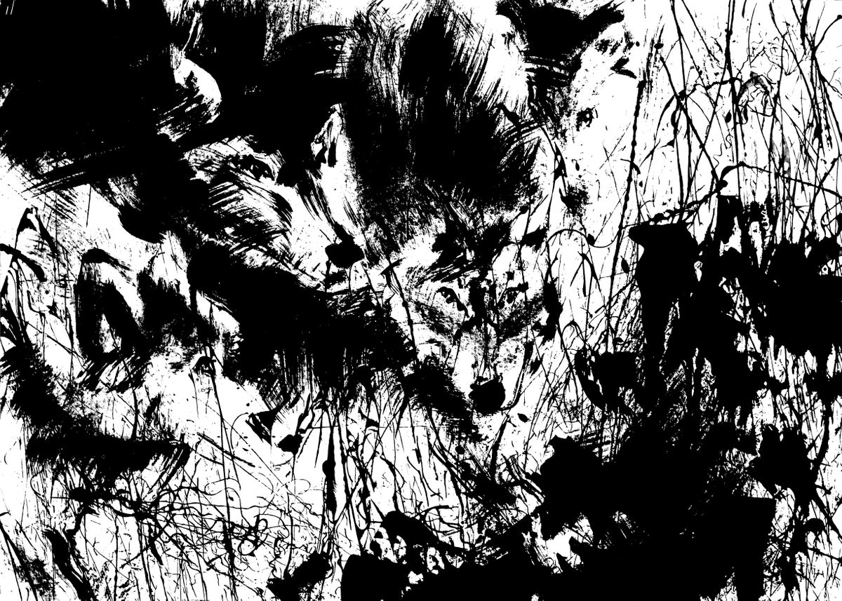 'WOLVES' Poster, picture, metal print, paint by Silva Stirna | Displate