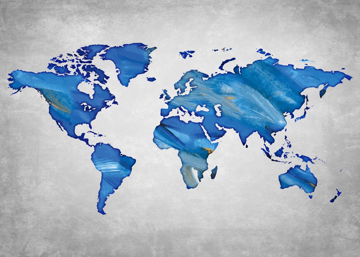 'World Map 12' Poster by Mateusz Ślemp | Displate