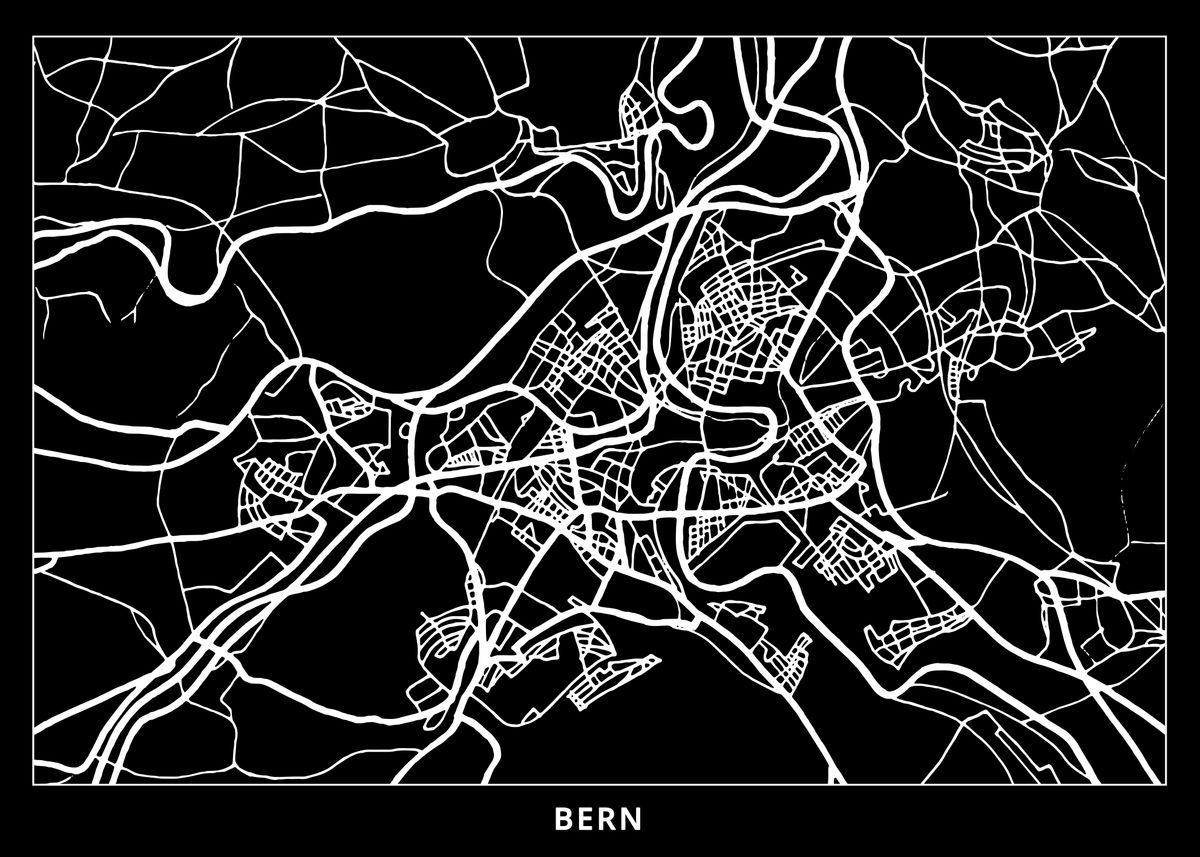 'Bern, Switzerland' Poster, picture, metal print, paint by Mateusz ...