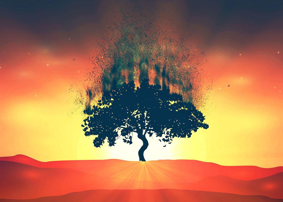 'Exploding tree' Poster by Ana Vlajcevic | Displate