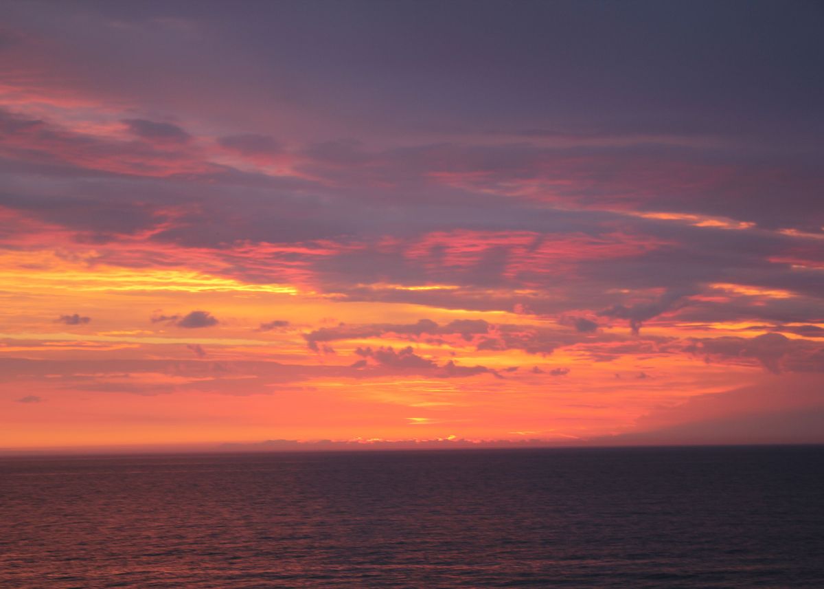 'Sunset' Poster, picture, metal print, paint by Rick Groot | Displate