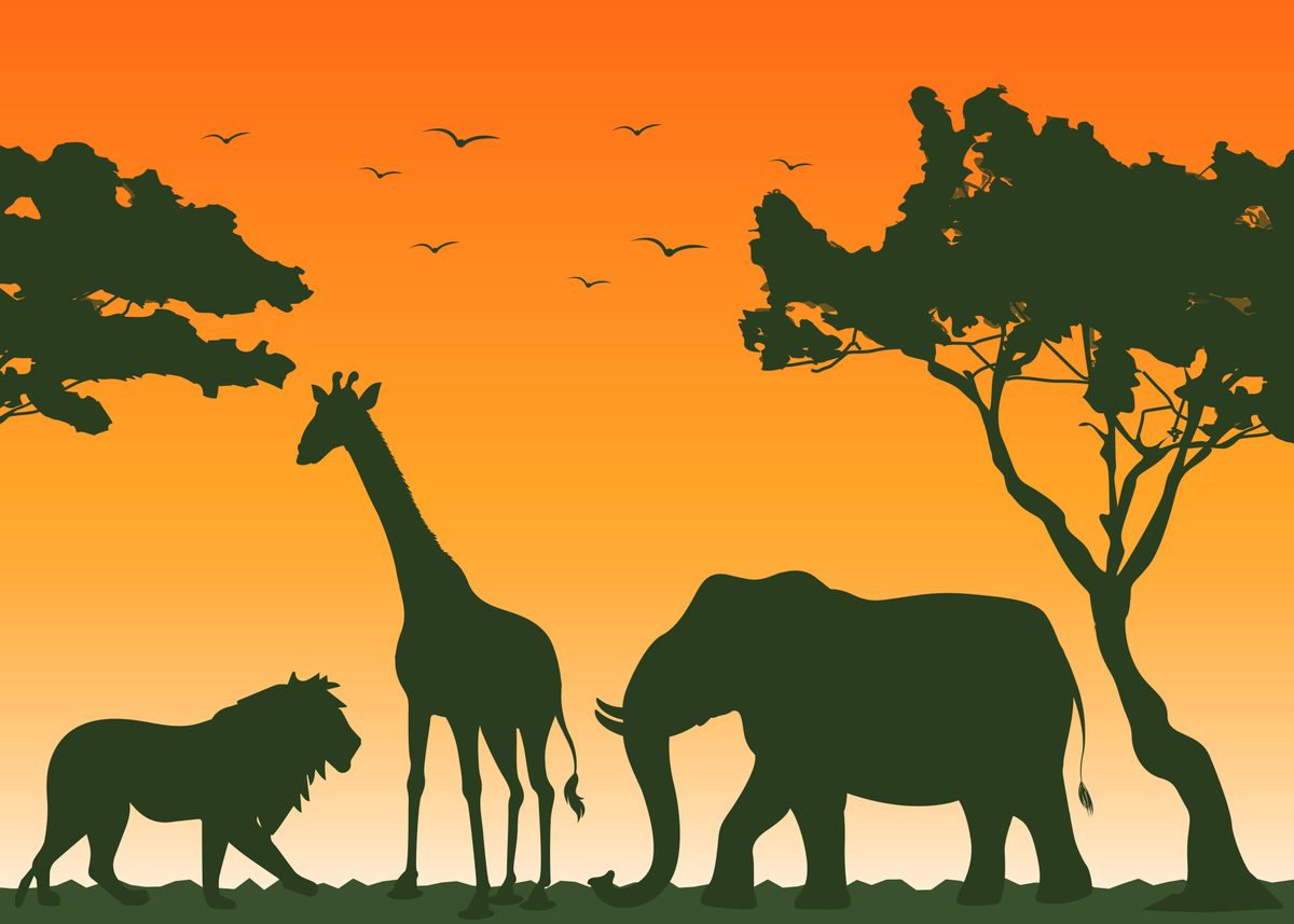 'Wild Animals 2' Poster by Mateusz Ślemp | Displate