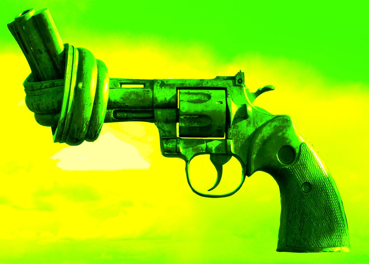 'Green Revolver' Poster, picture, metal print, paint by Palle Hasling ...