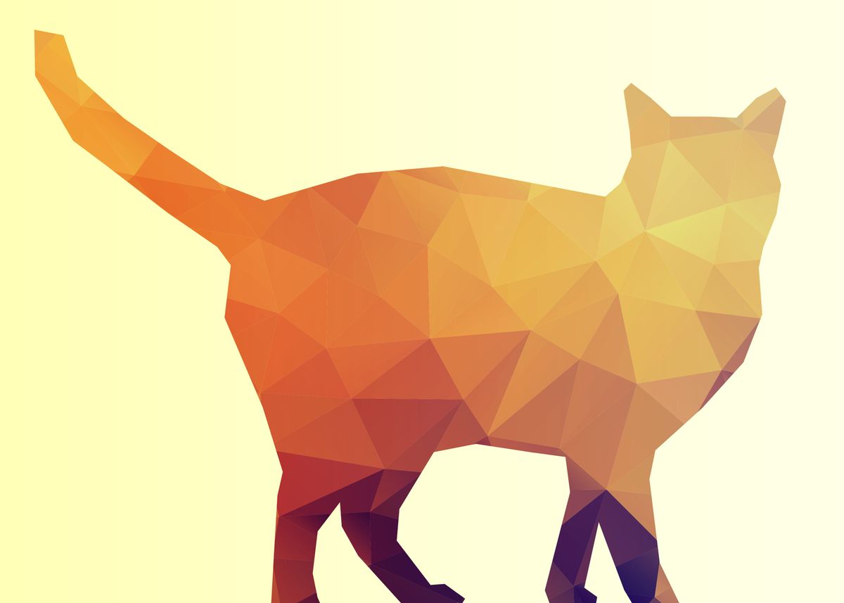 'Cat Poly' Poster by dmc 696 | Displate