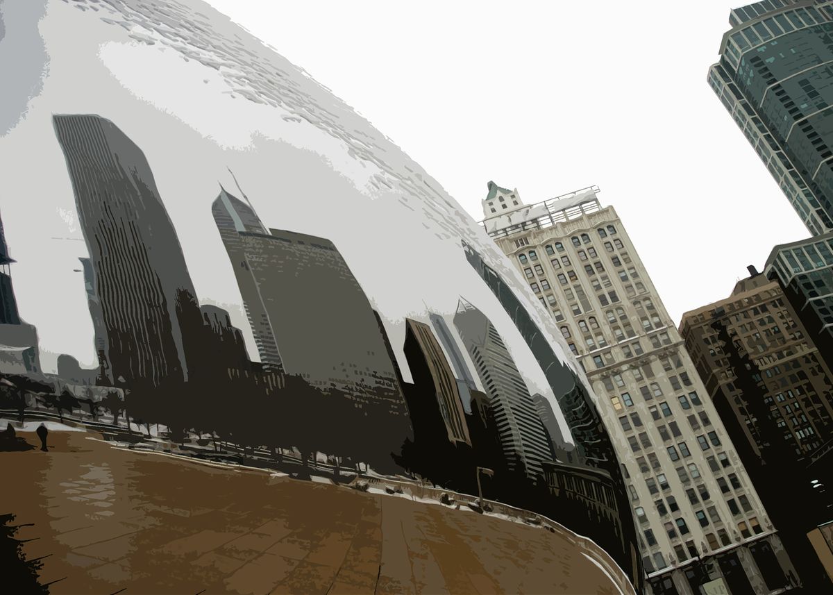 'Chicago Bean Reflection' Poster, picture, metal print, paint by greg ...