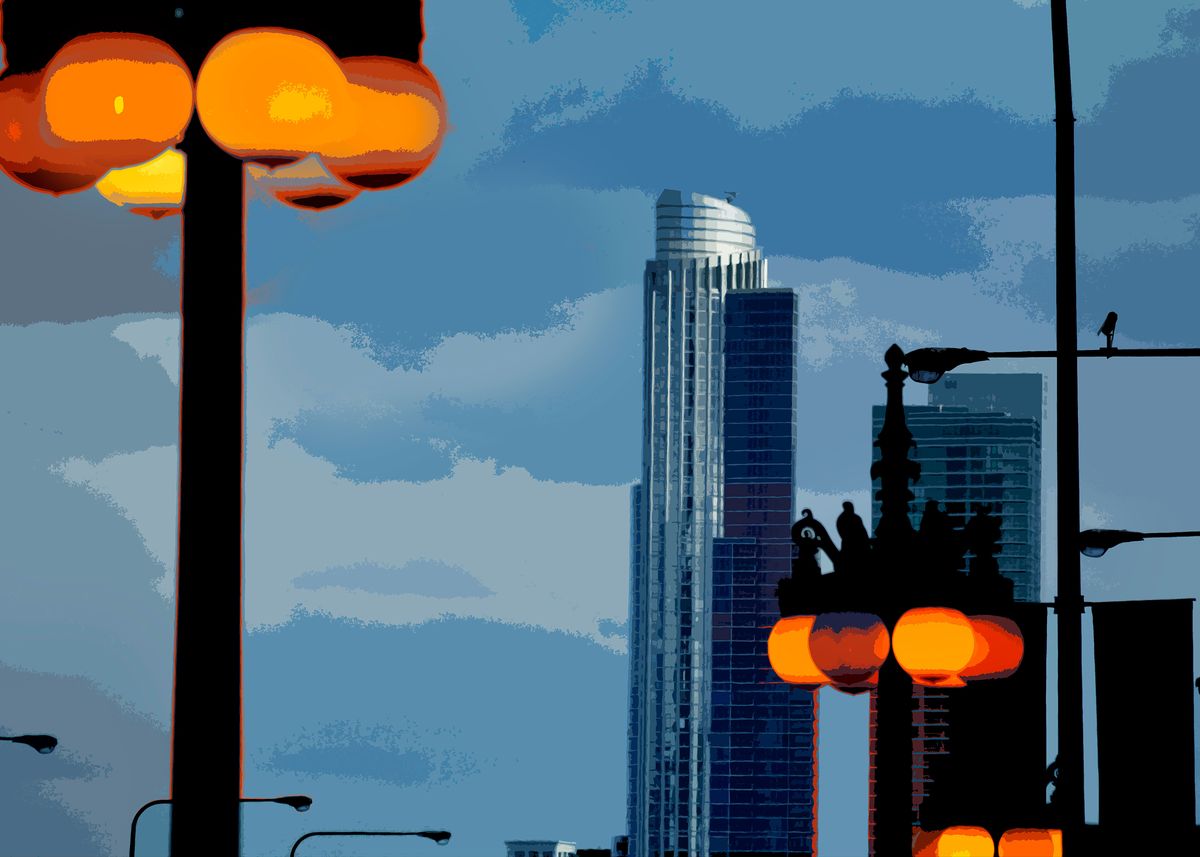 'Chicago Looking South' Poster, picture, metal print, paint by greg ...