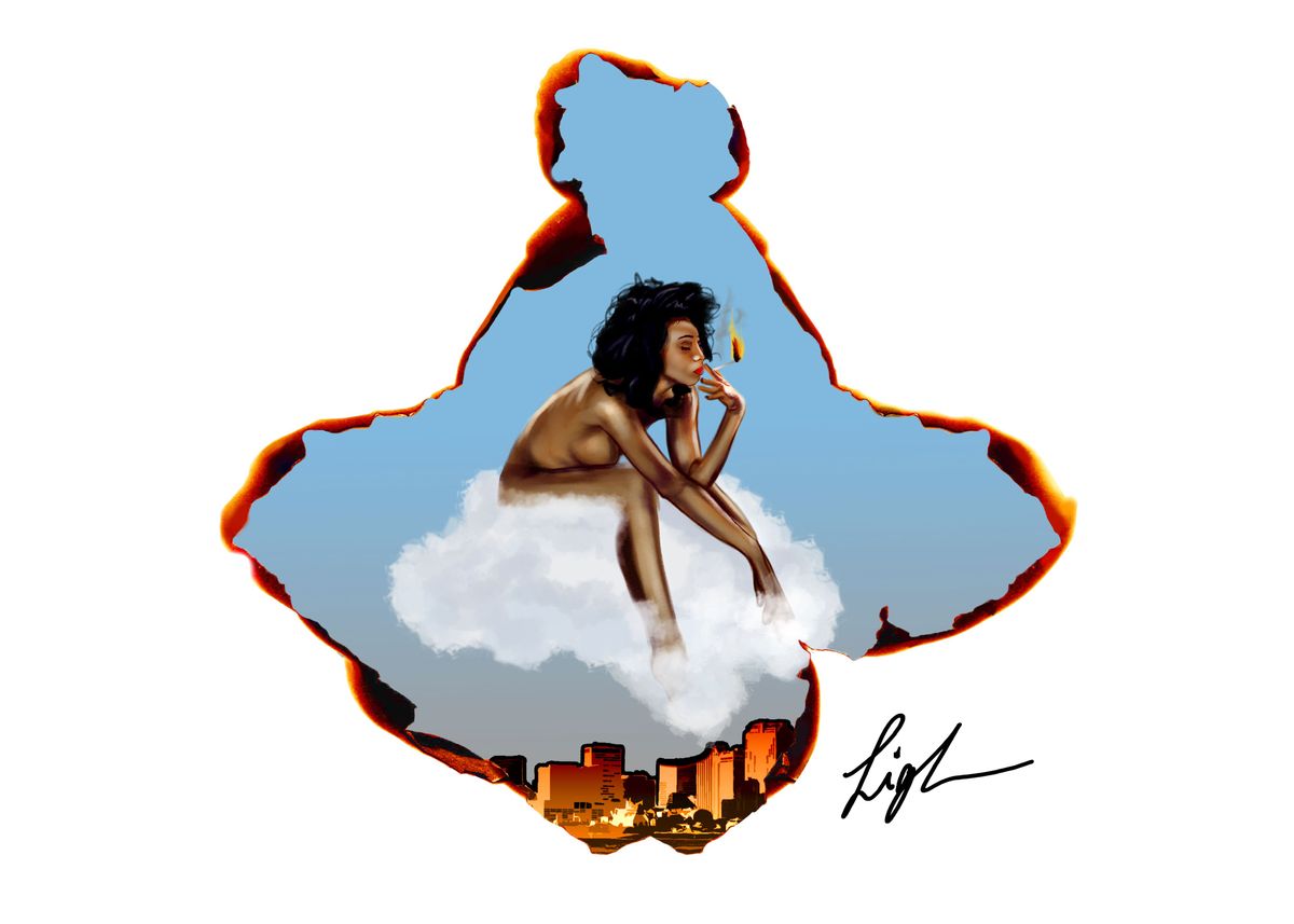 'Fire In The Clouds' Poster by Denzel Lightbourne | Displate