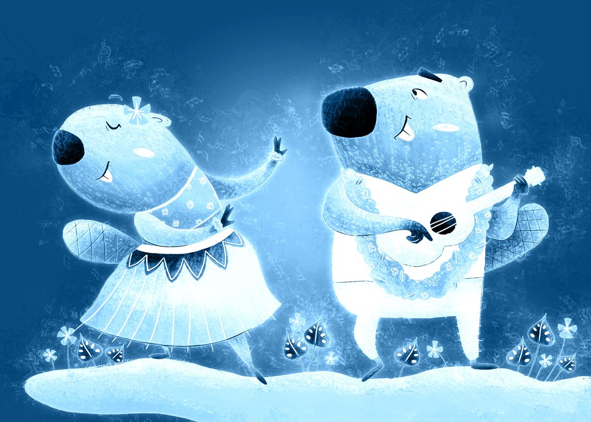 'Dancing Beavers' Poster by dmc 696 | Displate