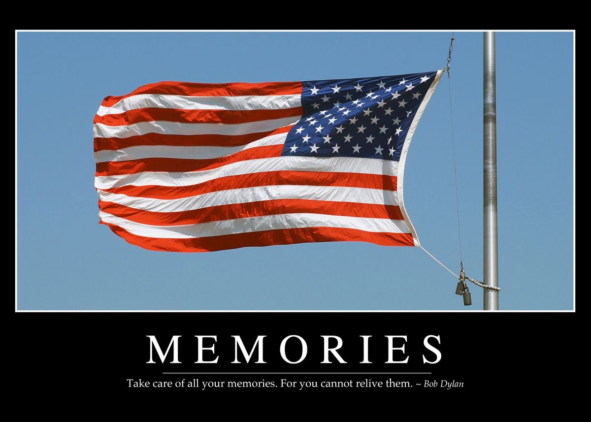 'Memories Motivational' Poster, picture, metal print, paint by ...