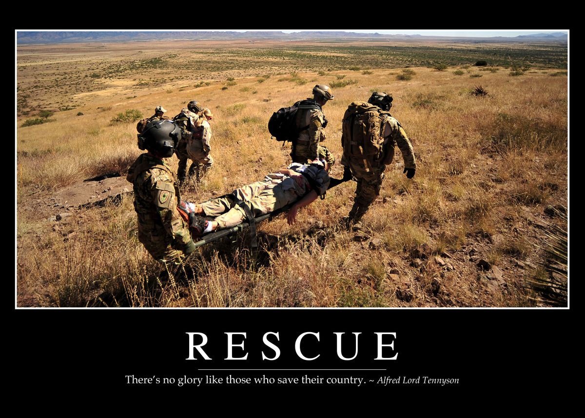 'Rescue Motivational' Poster, picture, metal print, paint by Stocktrek ...