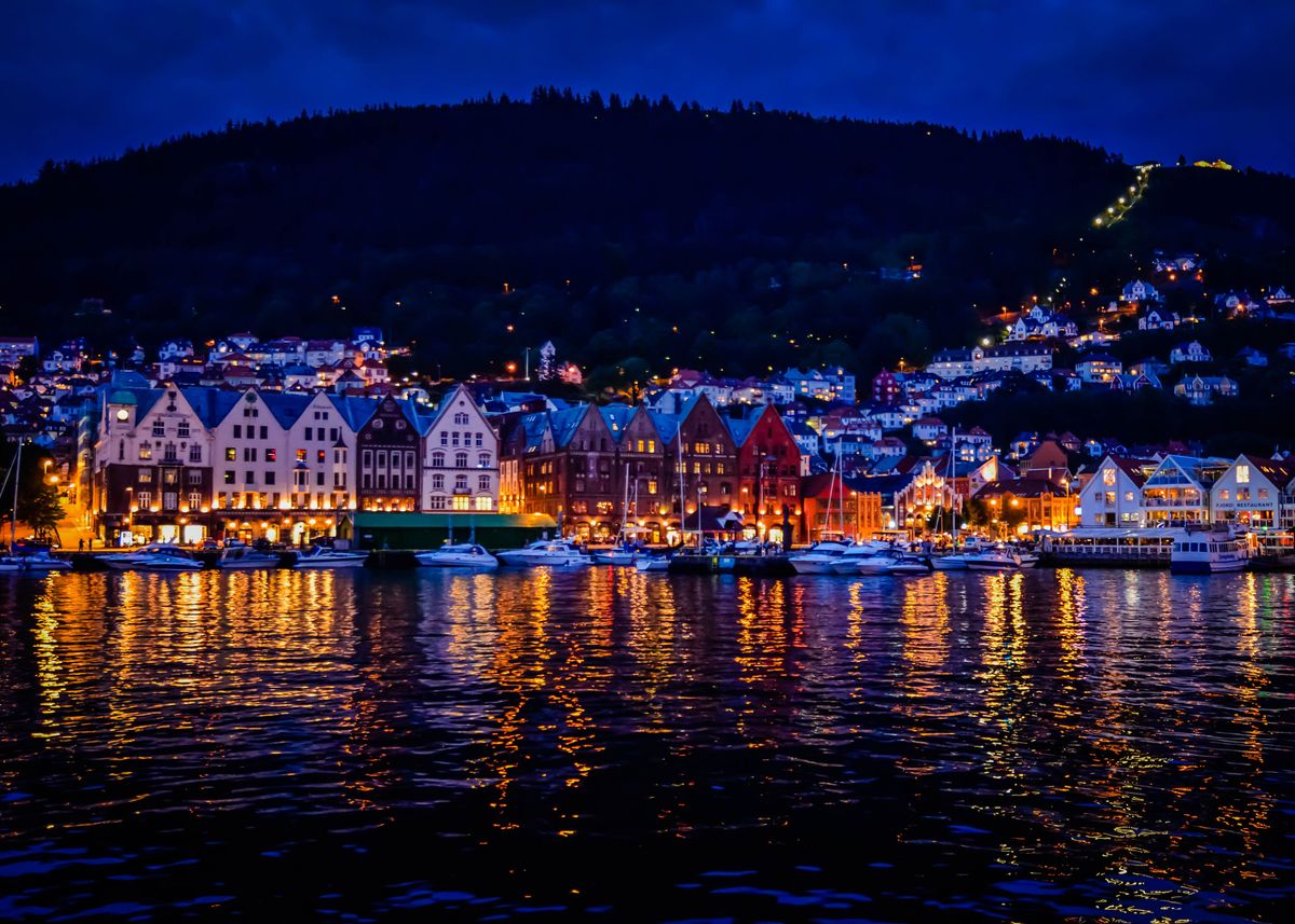 'Bergen' Poster, picture, metal print, paint by Kristina Jakubikova ...