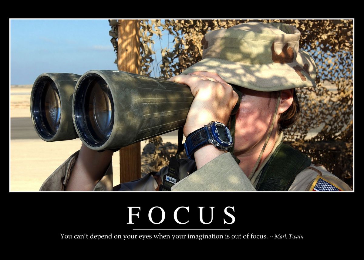 'Focus Motivational' Poster, picture, metal print, paint by Stocktrek ...