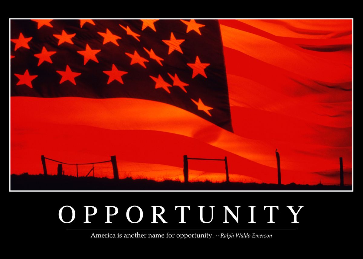'Opportunity Motivational' Poster, picture, metal print, paint by ...