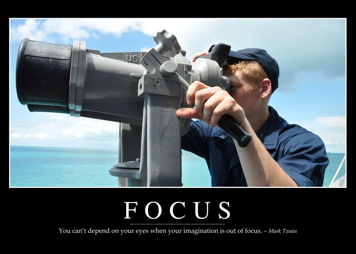 'Focus Motivational' Poster, picture, metal print, paint by Stocktrek ...