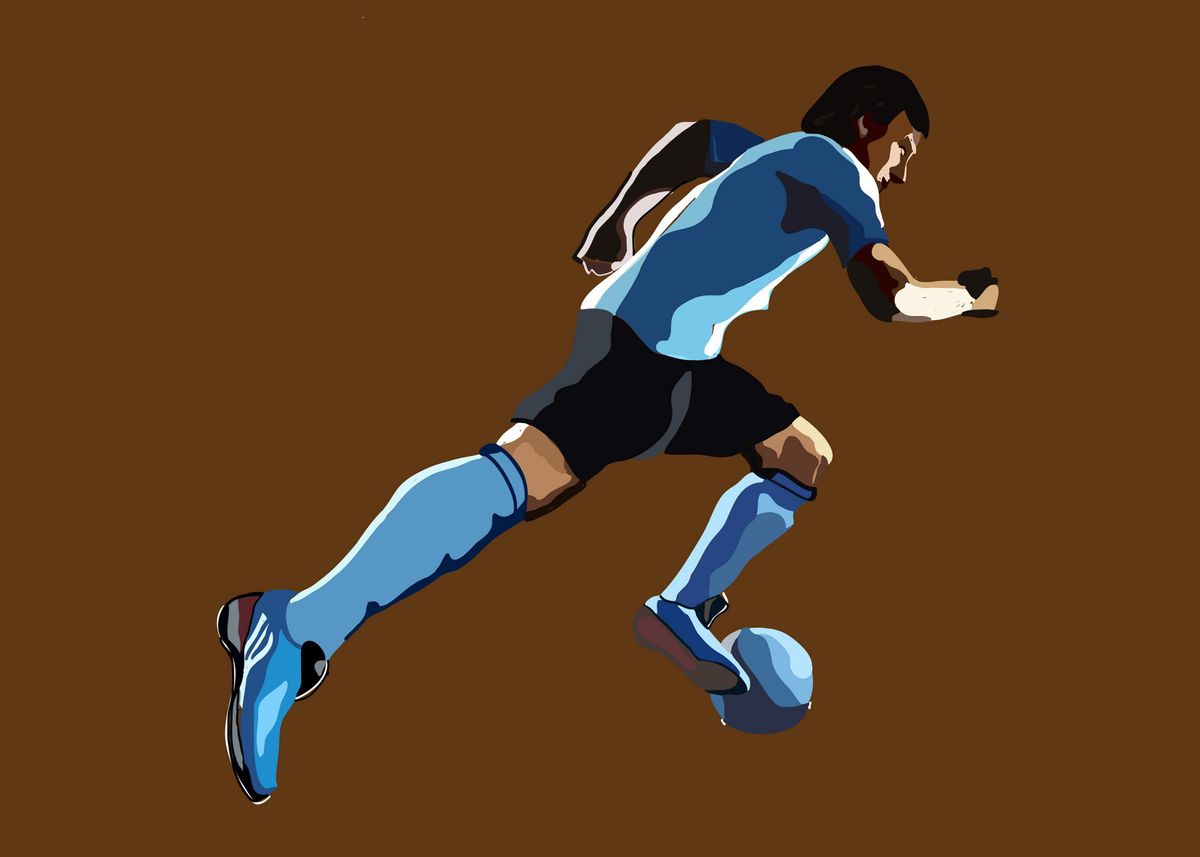 'Footballer' Poster by Monika Lemeshonak | Displate