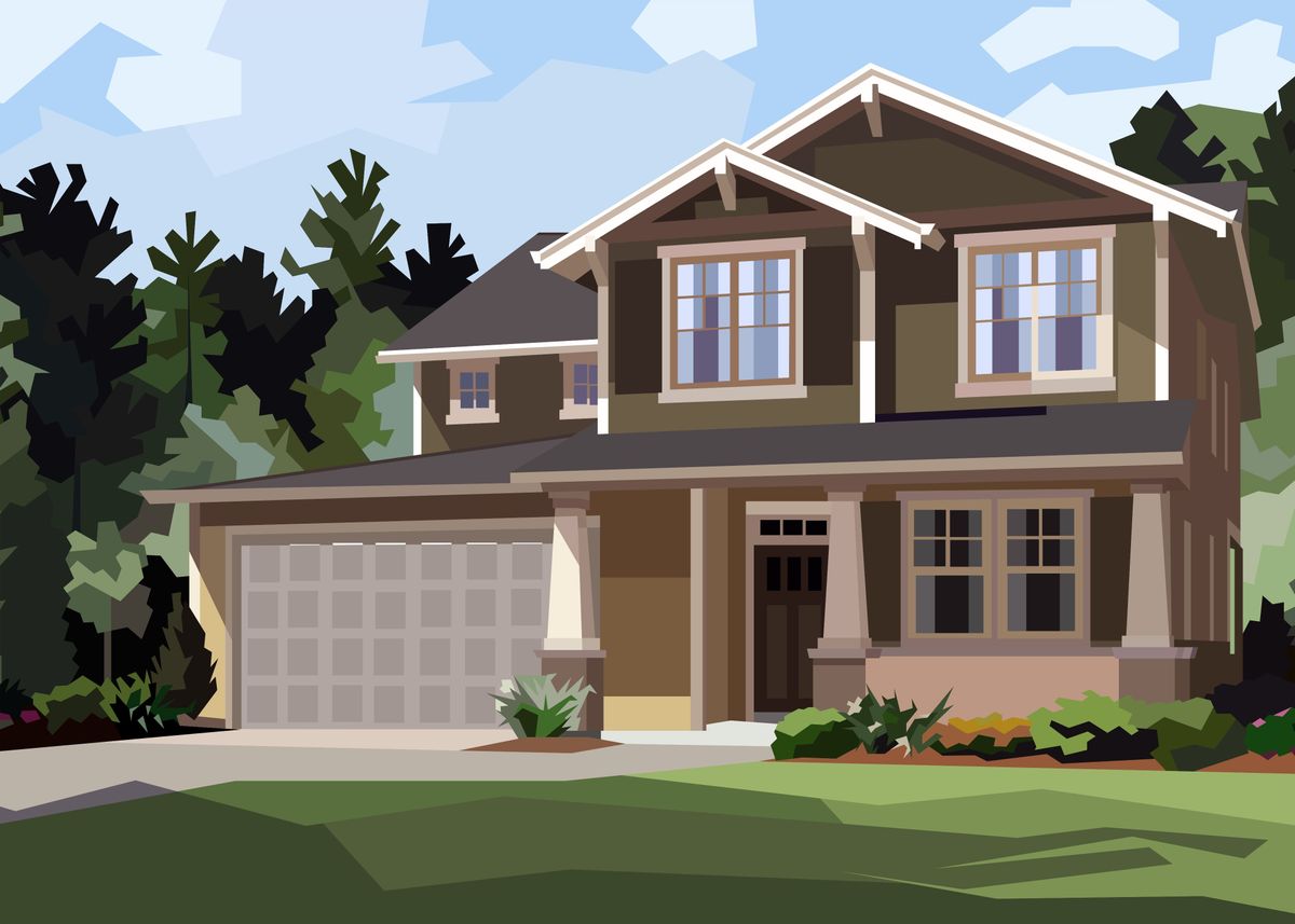 'Modern House' Poster, picture, metal print, paint by bayu yuniatini ...