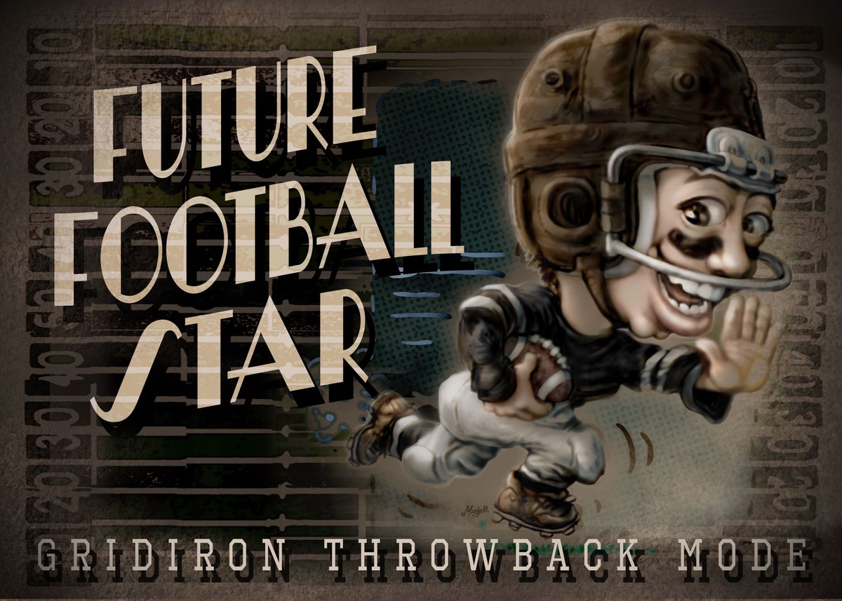 'Future Football Star' Poster, picture, metal print, paint by Mudge ...