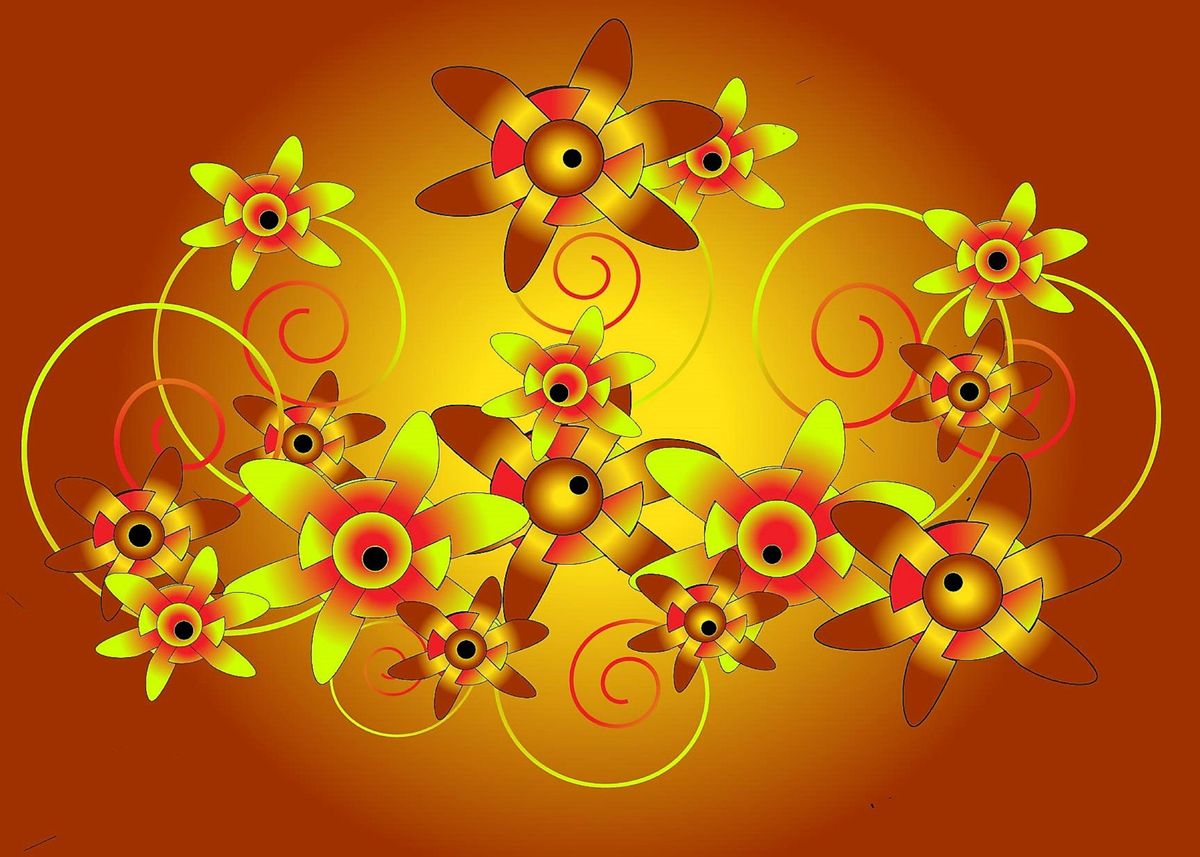 'Atomic Fall' Poster, picture, metal print, paint by Lisa Smith | Displate