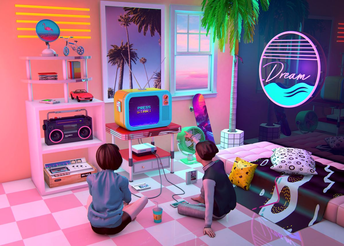 'Press Start' Poster, picture, metal print, paint by Denny Busyet ...