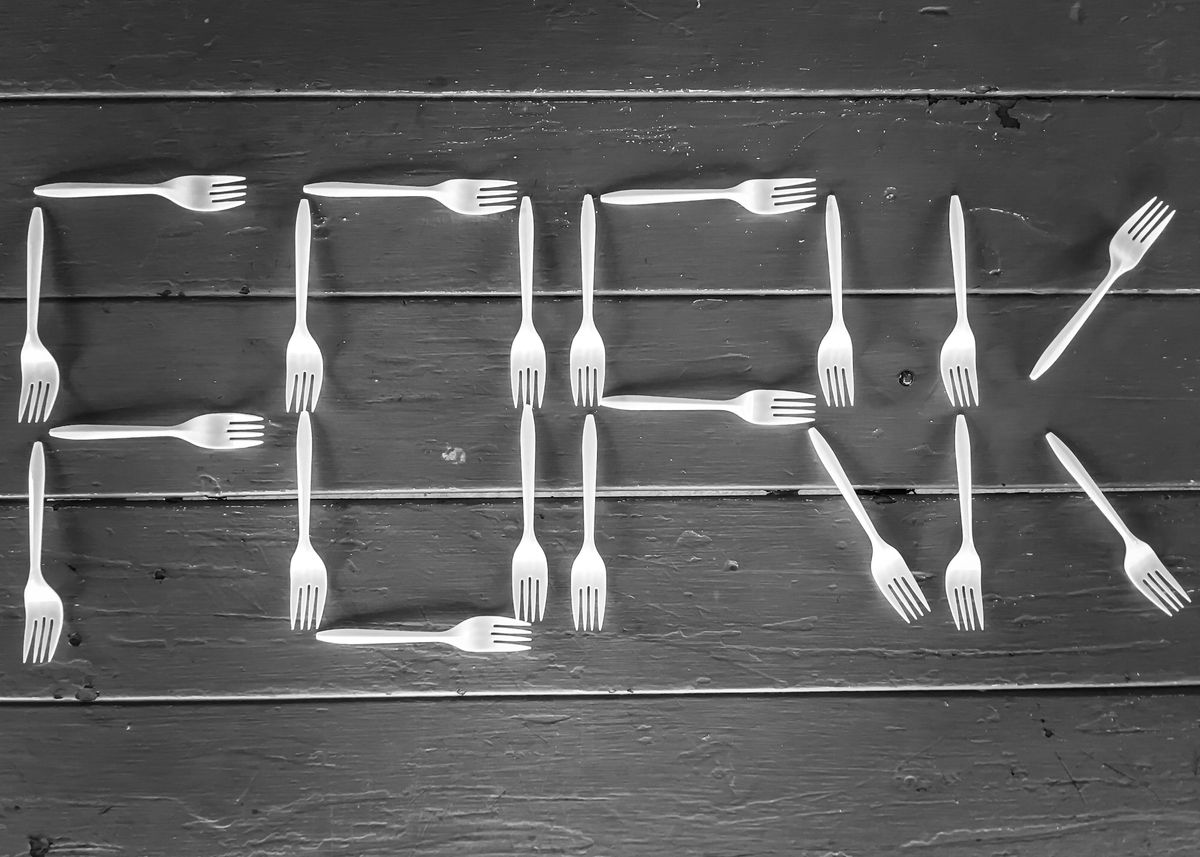 'forks' Poster, picture, metal print, paint by timmy LA | Displate