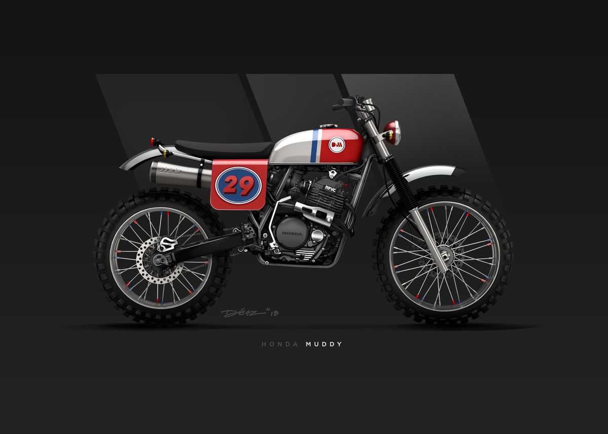 'MUDDY' Poster, picture, metal print, paint by Deaz Motorworks | Displate