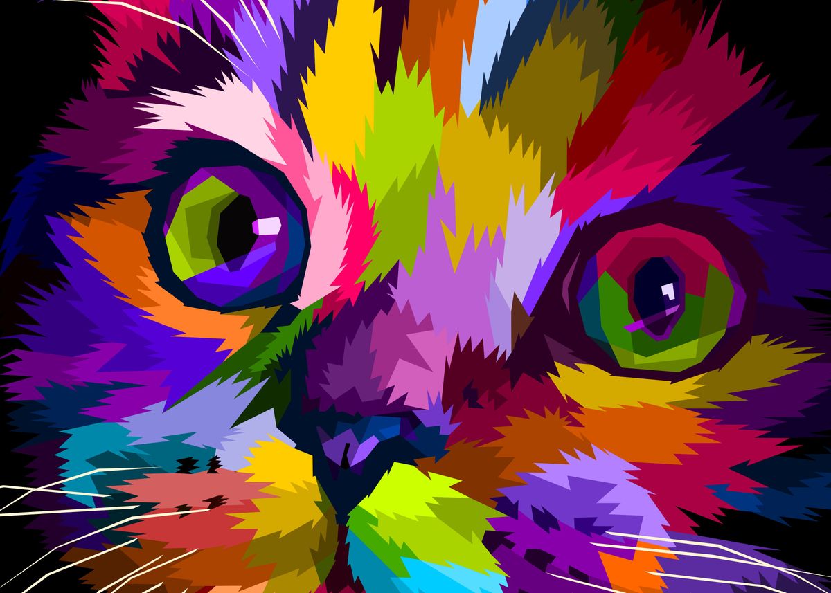 'close up of face cute cat' Poster by peri priatna | Displate