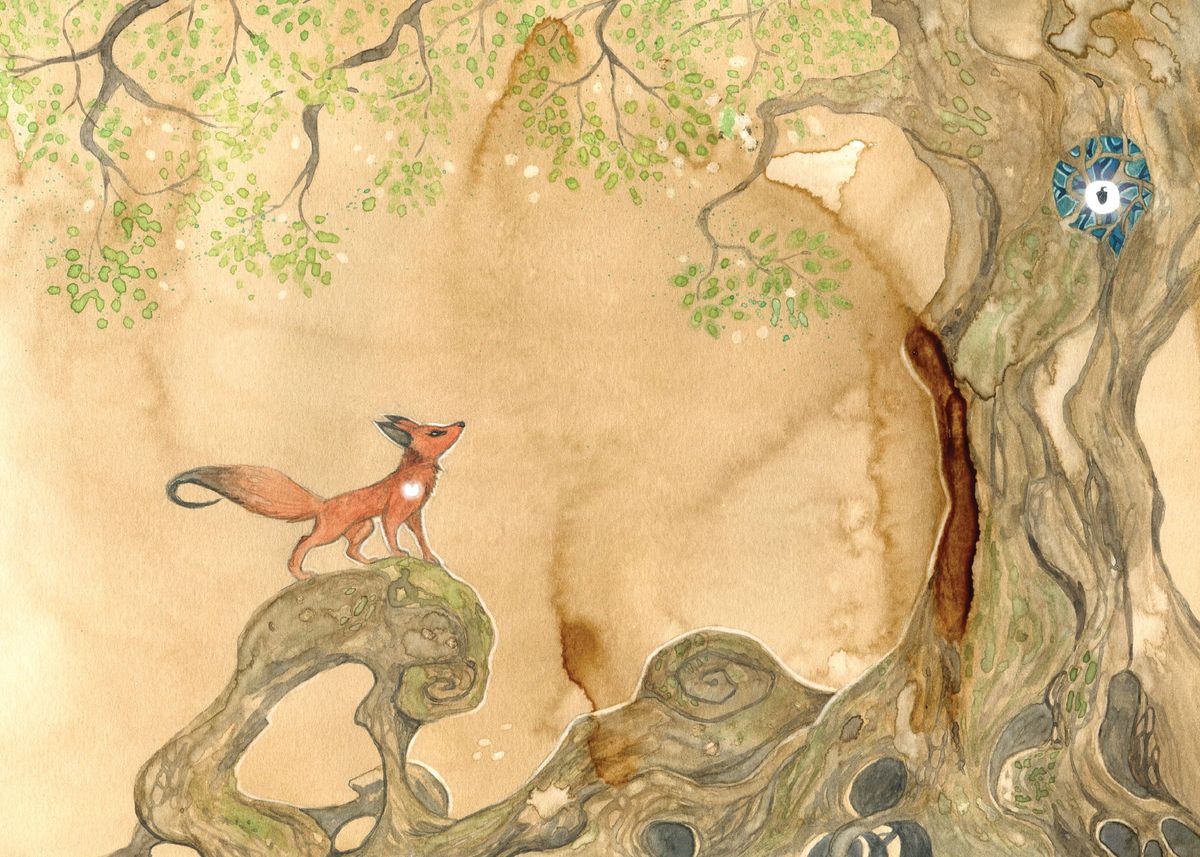 'Fox Heart' Poster, picture, metal print, paint by Jaime Staite | Displate