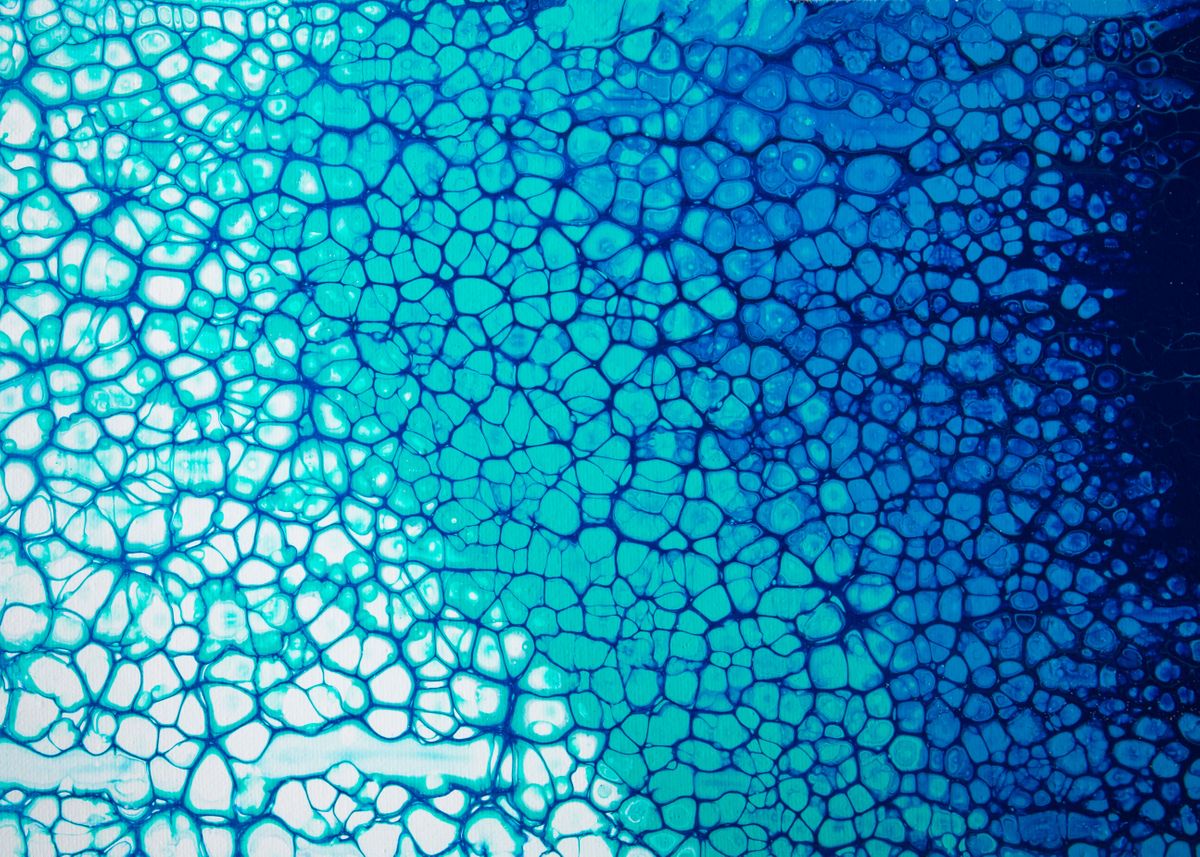 'Cellular Blue' Poster, picture, metal print, paint by Jennylynn Fields ...