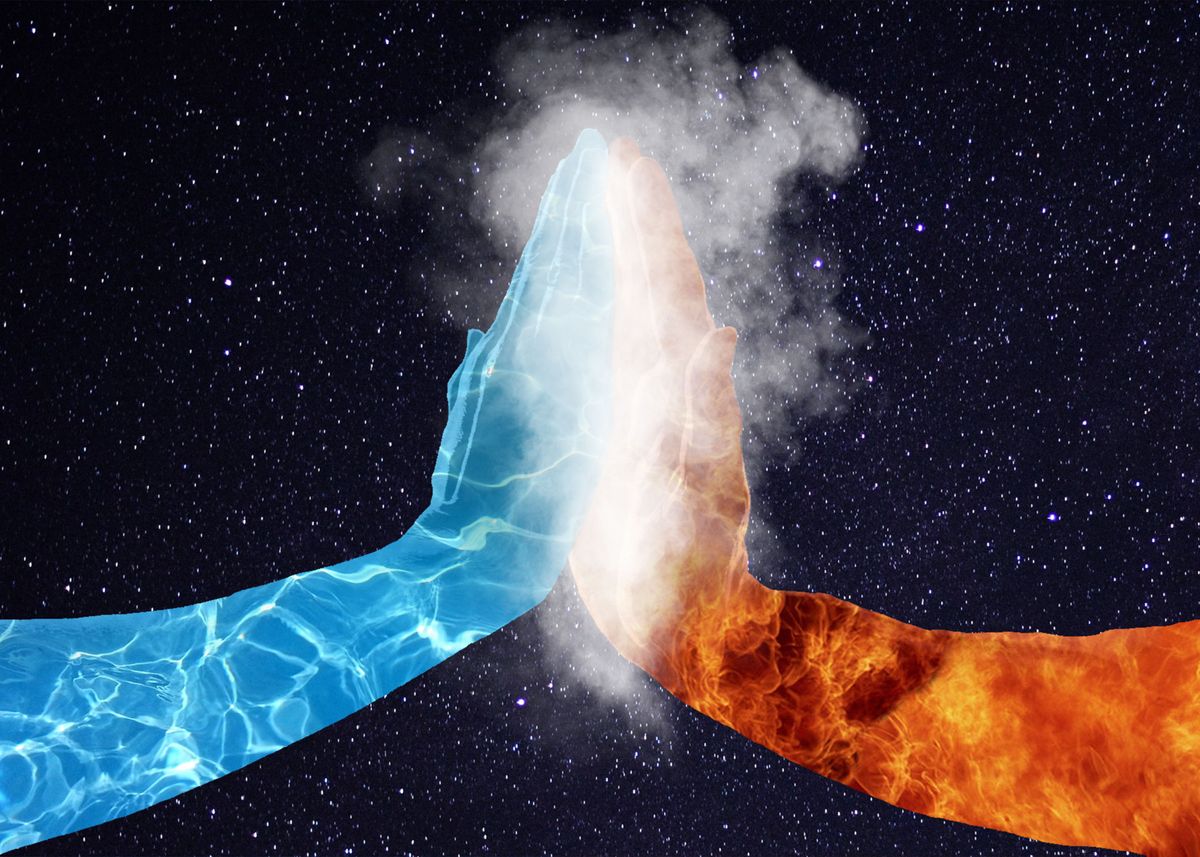 'Opposites attract' Poster by Velislava Nikolaeva | Displate