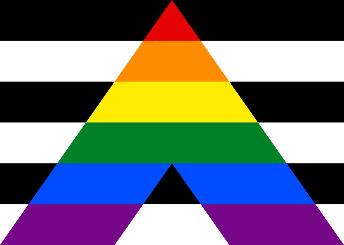 'Straight Ally Flag' Poster, picture, metal print, paint by Janice M ...