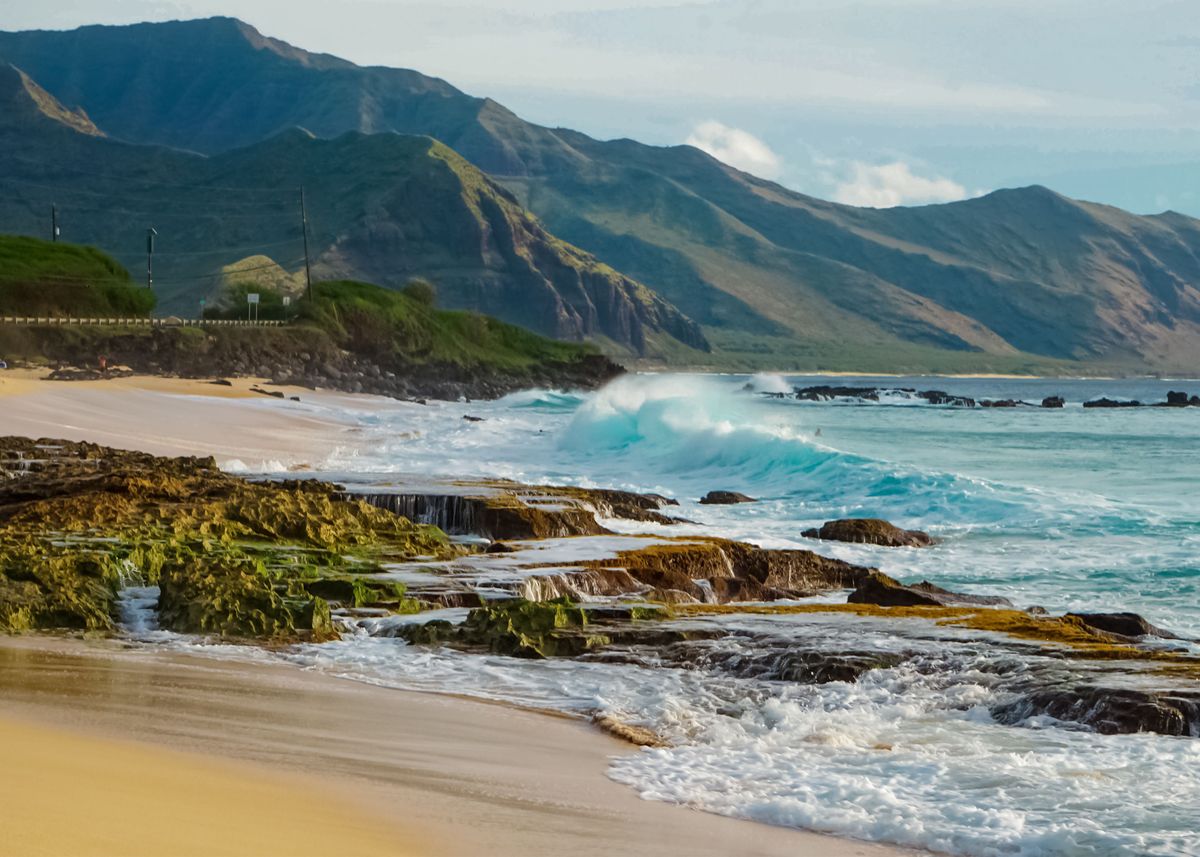 'Beach 409' Poster, picture, metal print, paint by Jenny B | Displate