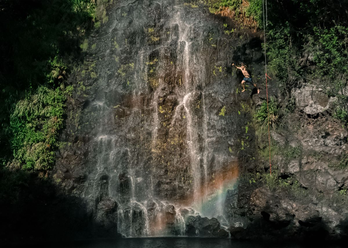 'Waterfalls 19' Poster, picture, metal print, paint by Jenny B | Displate