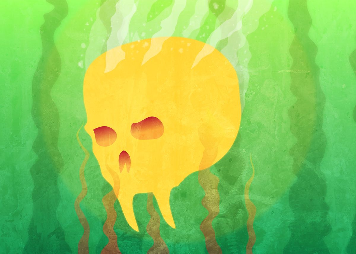 'Drowning Skull' Poster by Bruno Rosa | Displate