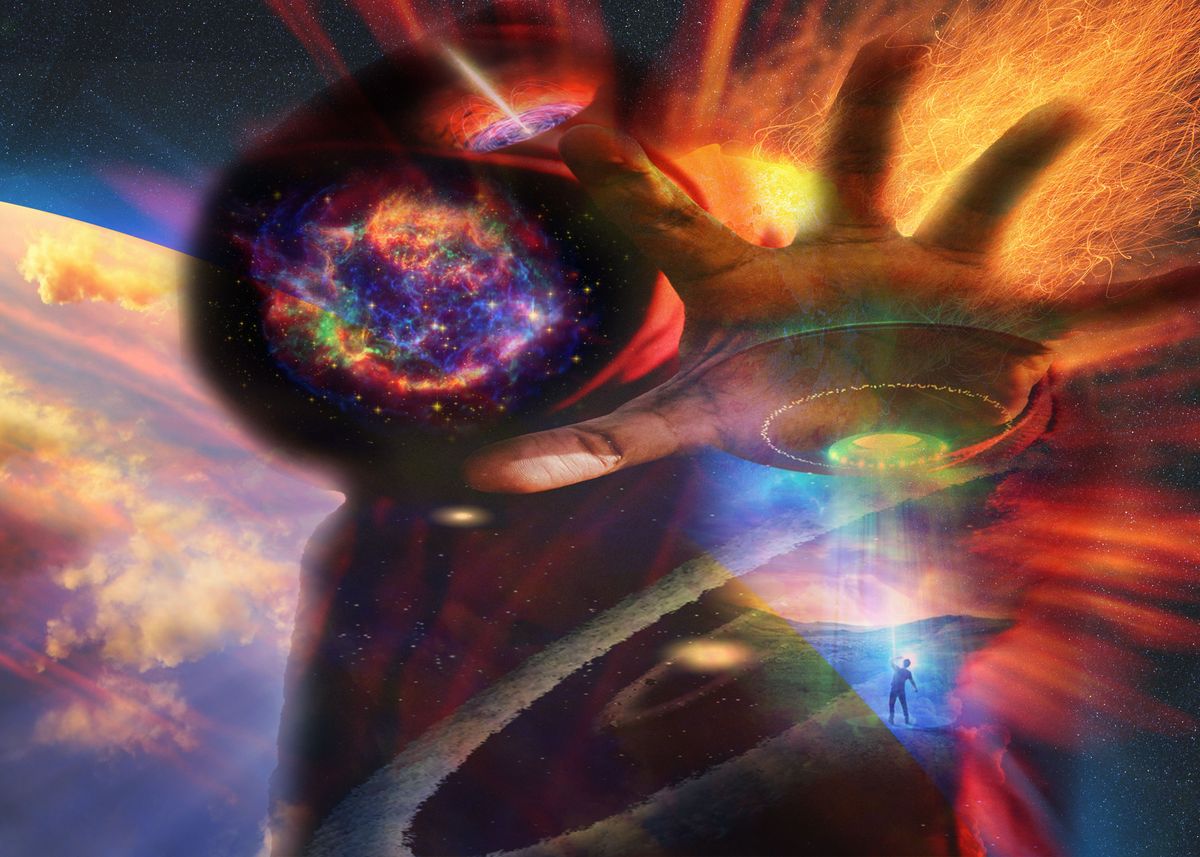 'Faceless god' Poster, picture, metal print, paint by Milos Maric ...