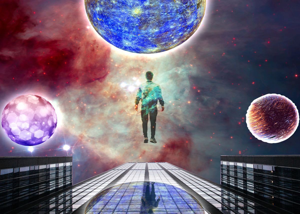 'Planetary levitating ' Poster, picture, metal print, paint by Milos ...