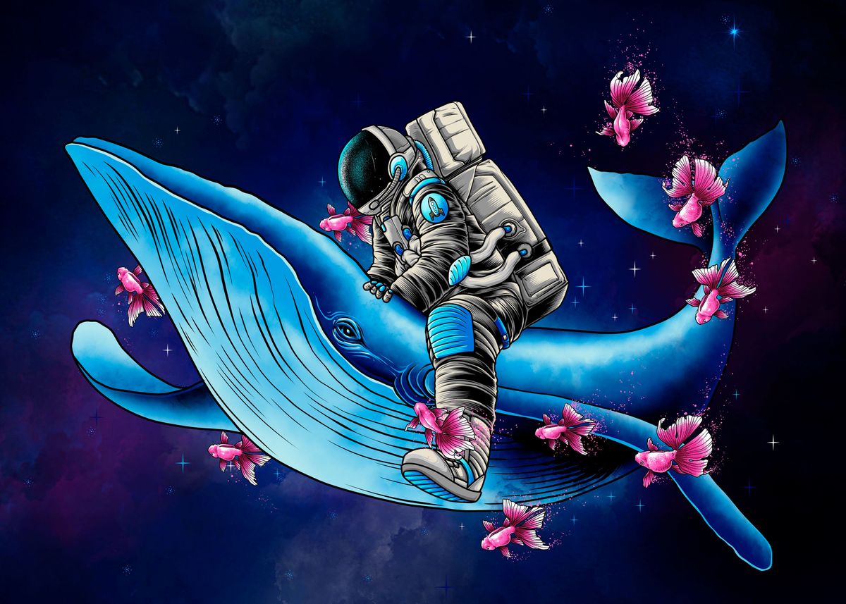 'Space Wanderer 2' Poster, picture, metal print, paint by Angoes25 ...