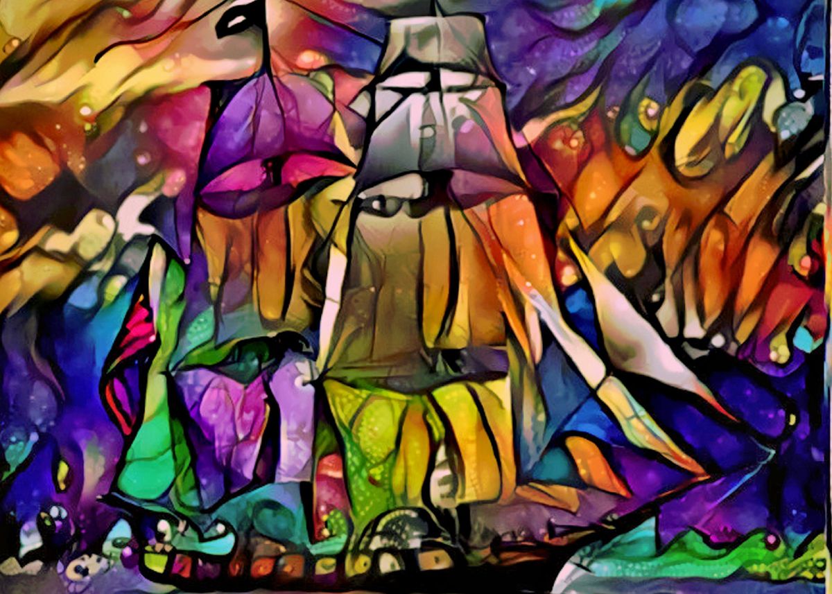 'Magical Battleship ' Poster, picture, metal print, paint by ACR ACR ...