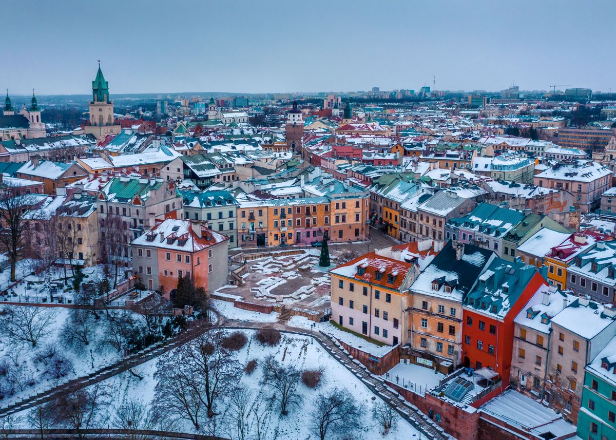 'Winter in Lublin' Poster, picture, metal print, paint by Aleksander ...