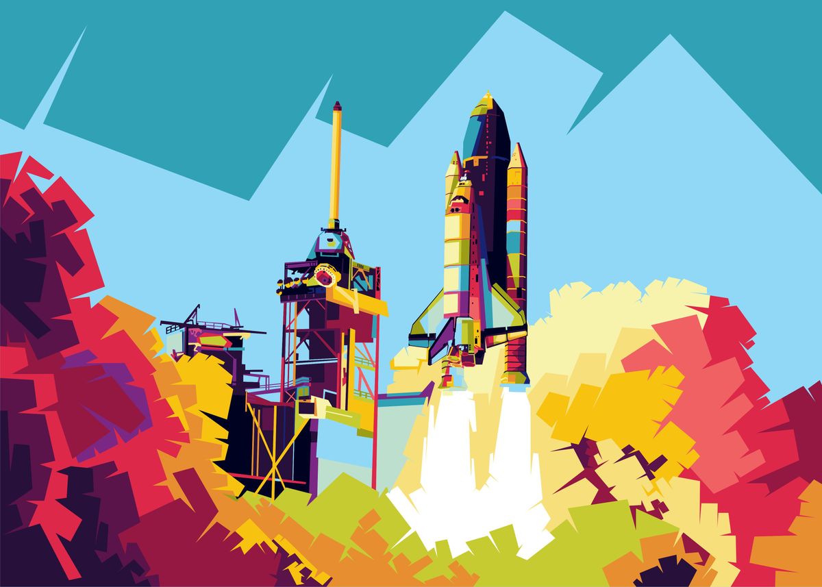 'Colorful Space' Poster, picture, metal print, paint by Dimas Pras ...