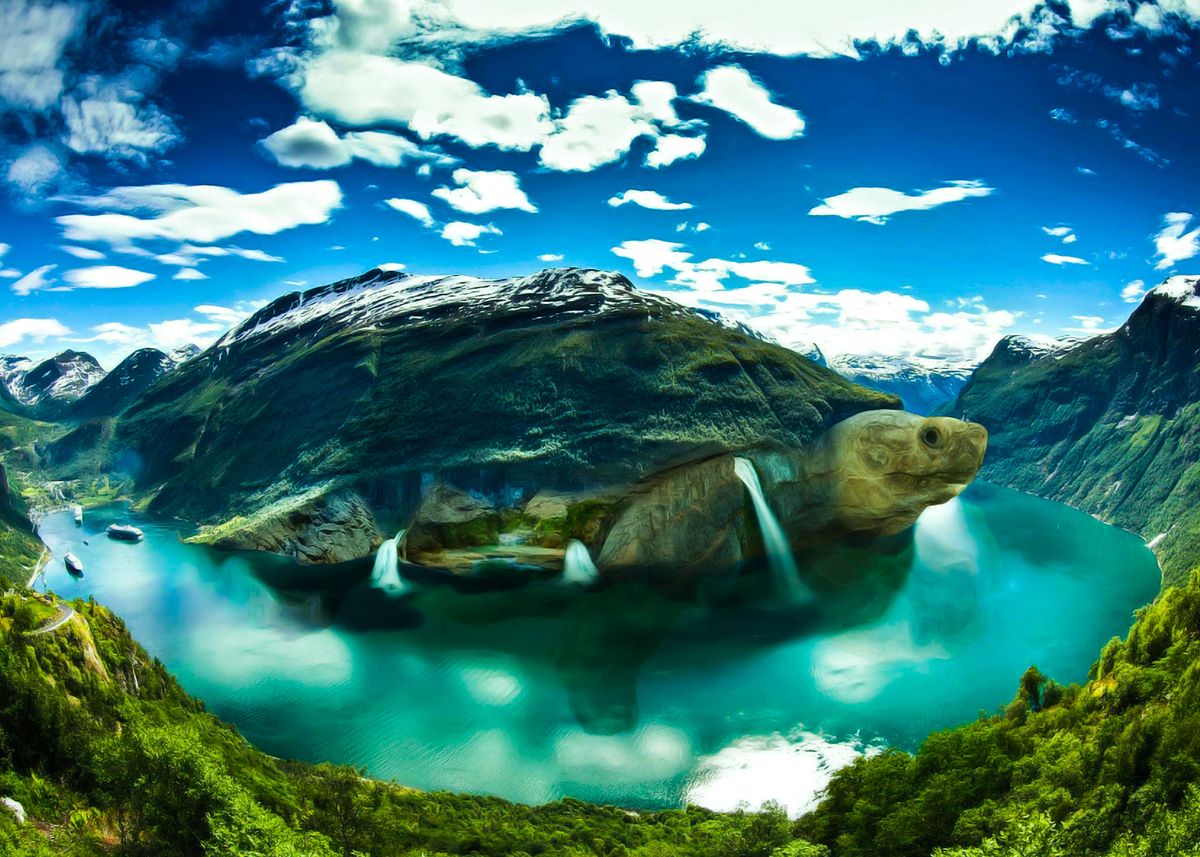 'MOUNTAIN TURTLE' Poster by Michael Matias | Displate